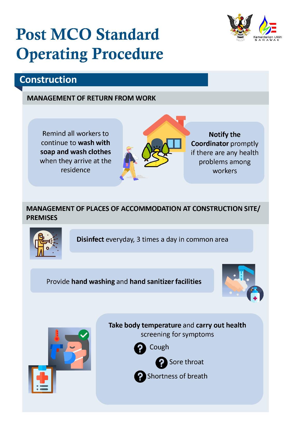 Infographic SOP Utilities Post MCO - Official Website of the Ministry ...